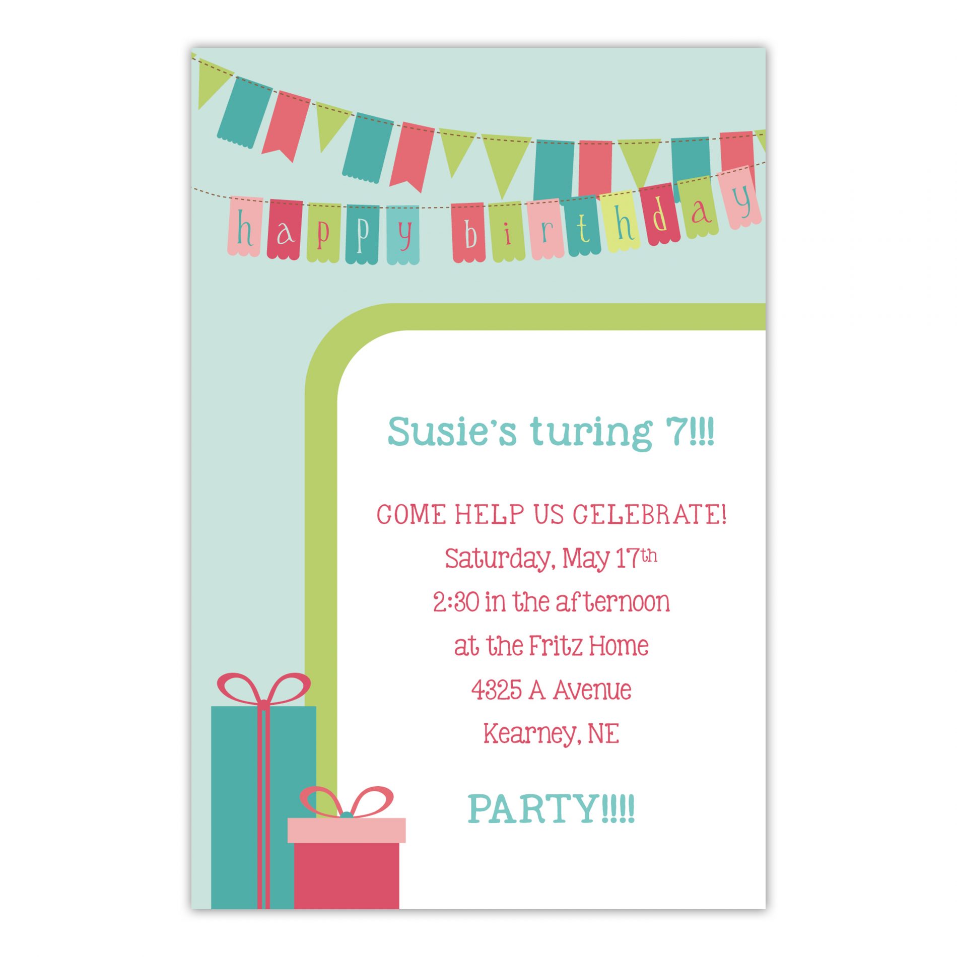 BD-1 Personalized Birthday Invitation - Copycat Printing